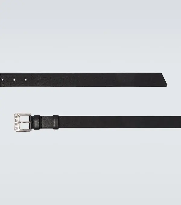 Miu Miu Logo Leather Belt