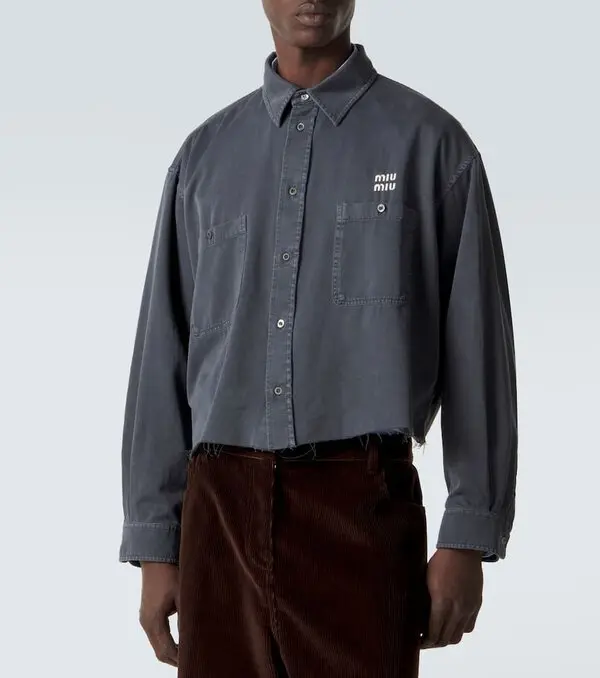 Miu Miu Logo Denim Shirt