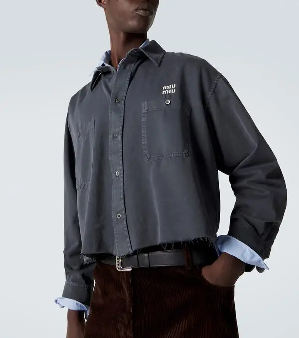 Miu Miu Logo Denim Shirt