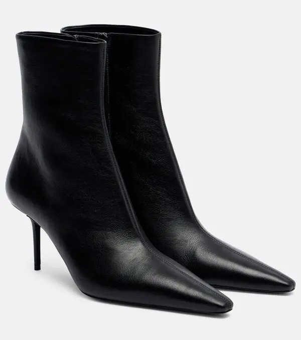 Saint Laurent Ashley Leather Ankle Boots