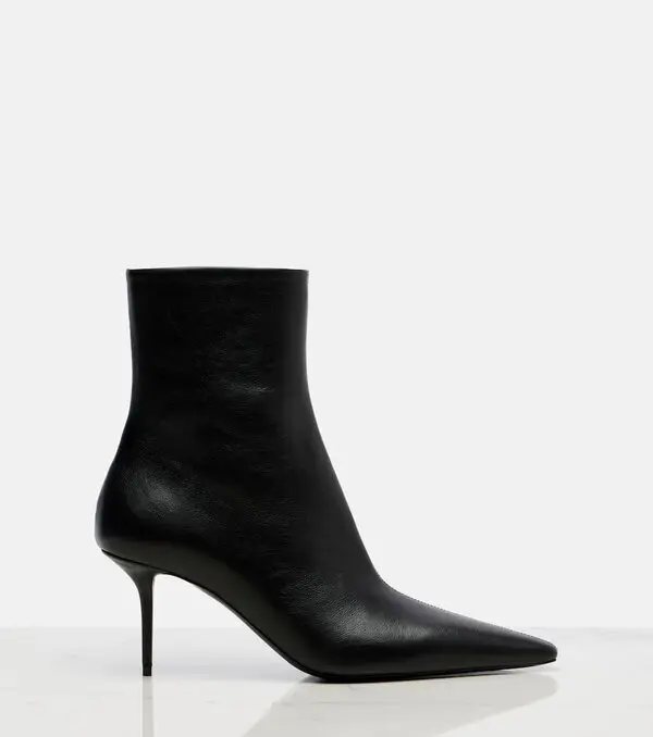 Saint Laurent Ashley Leather Ankle Boots