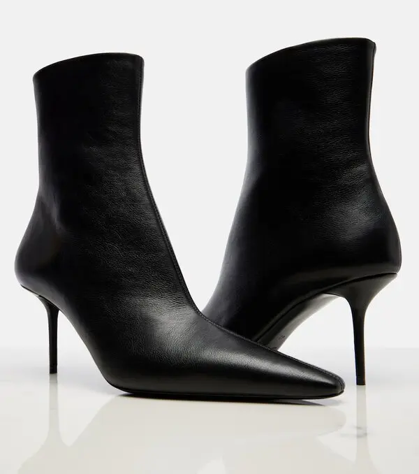 Saint Laurent Ashley Leather Ankle Boots