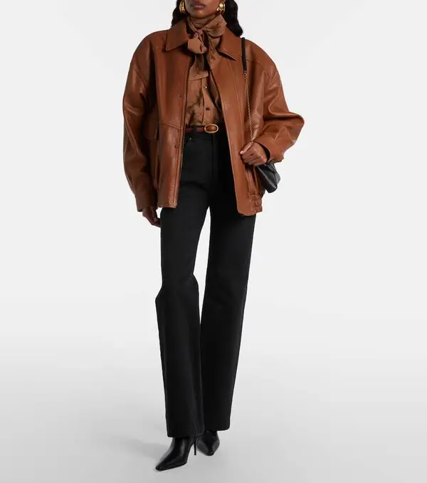 Saint Laurent Ashley Leather Ankle Boots