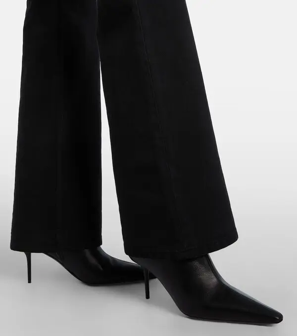 Saint Laurent Ashley Leather Ankle Boots