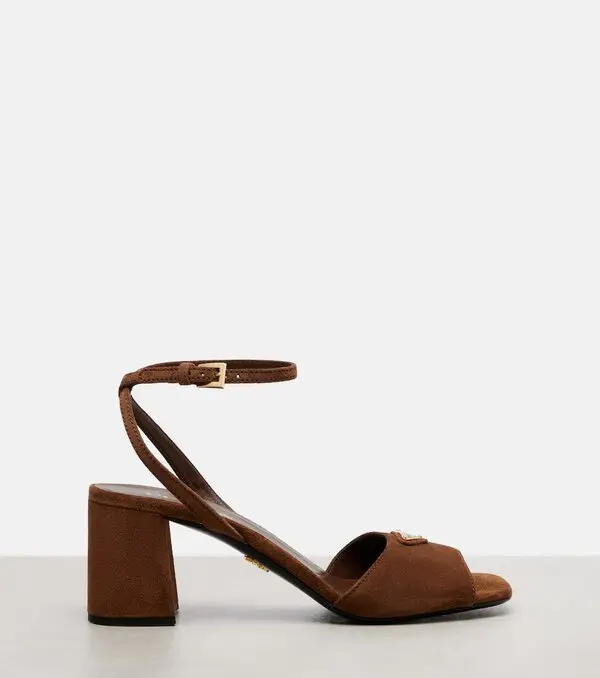 Prada Suede Sandals - Brown
