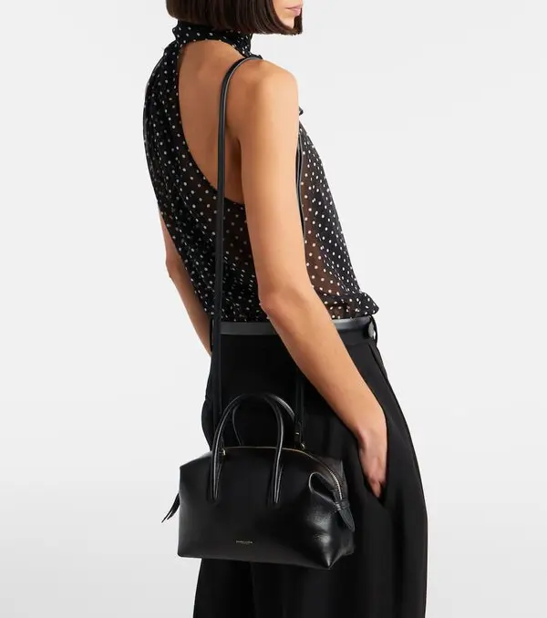 DEMELLIER Stockholm Small Leather Top-handle Bag - Black