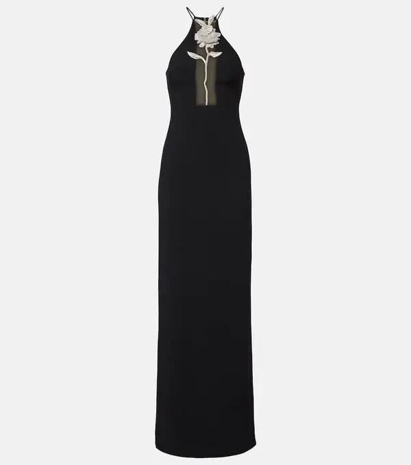 David Koma Embellished Halterneck Gown