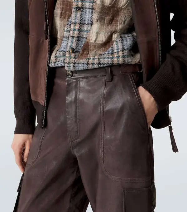 Loewe Leather Cargo Pants
