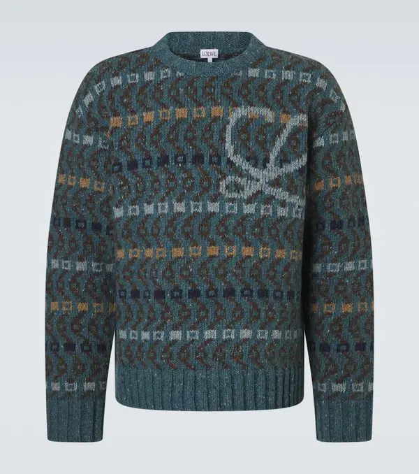 Loewe Logo Intarsia Wool-blend Sweater