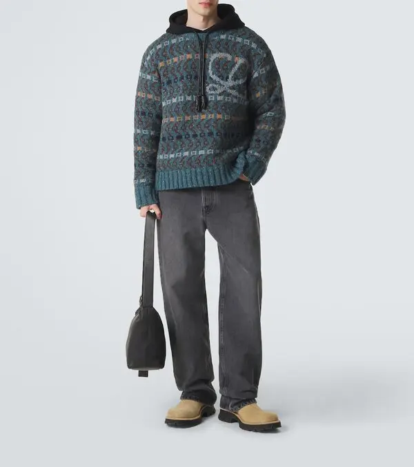 Loewe Logo Intarsia Wool-blend Sweater