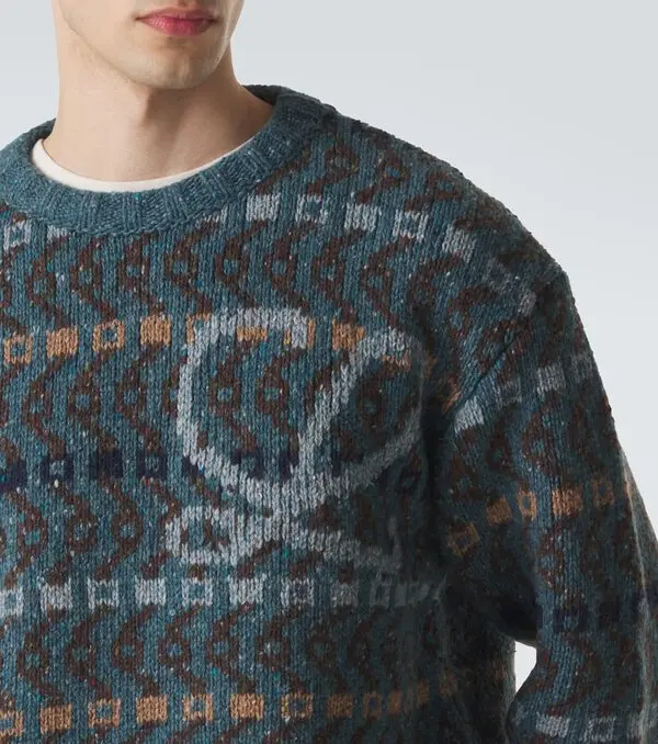 Loewe Logo Intarsia Wool-blend Sweater
