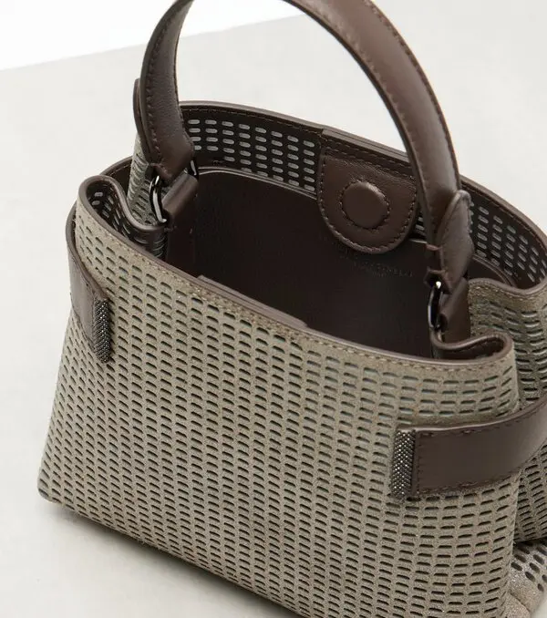 Brunello Cucinelli Essence Small Leather Top-handle Bag