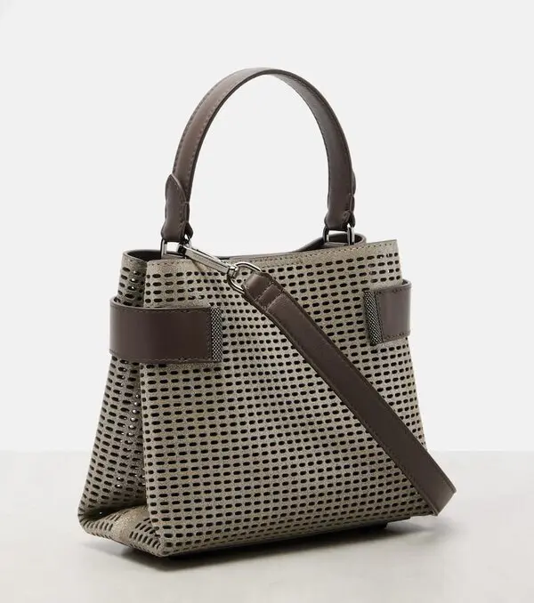 Brunello Cucinelli Essence Small Leather Top-handle Bag