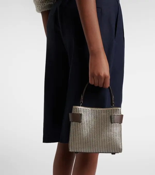 Brunello Cucinelli Essence Small Leather Top-handle Bag
