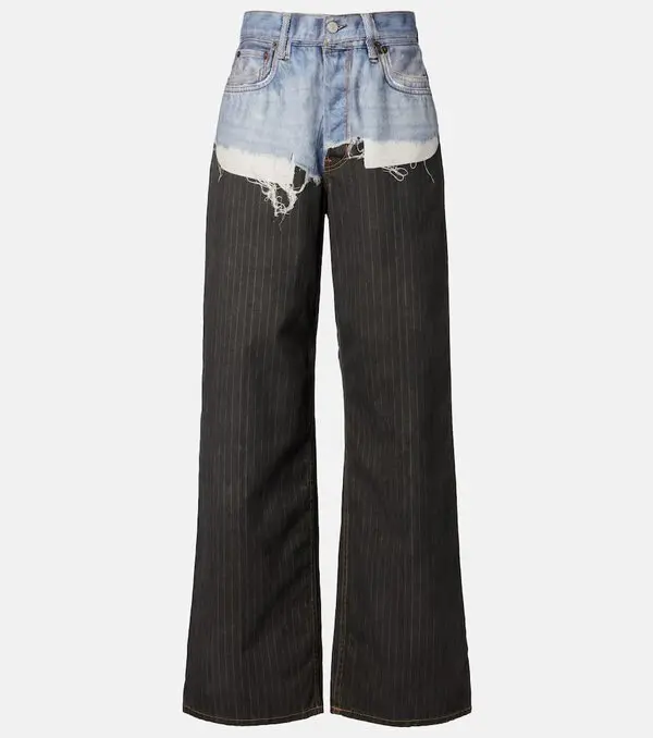 Acne Studios 1981 Chalk Stripe Wide-leg Jeans