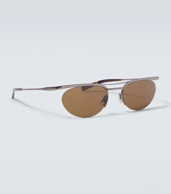 Saint Laurent Sl 862 Oval Sunglasses - Brown