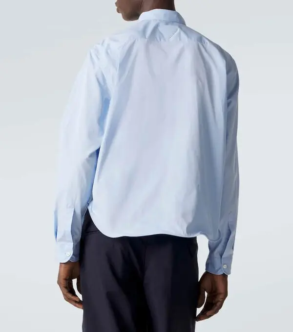 Prada Gathered Cotton Shirt - Blue