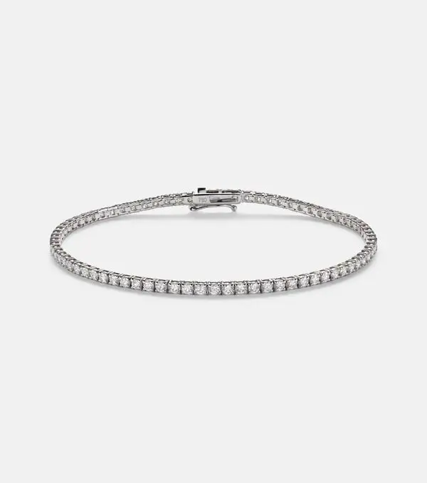 Shay Jewelry 18kt White Gold Tennis Bracelet With Diamonds - Silver