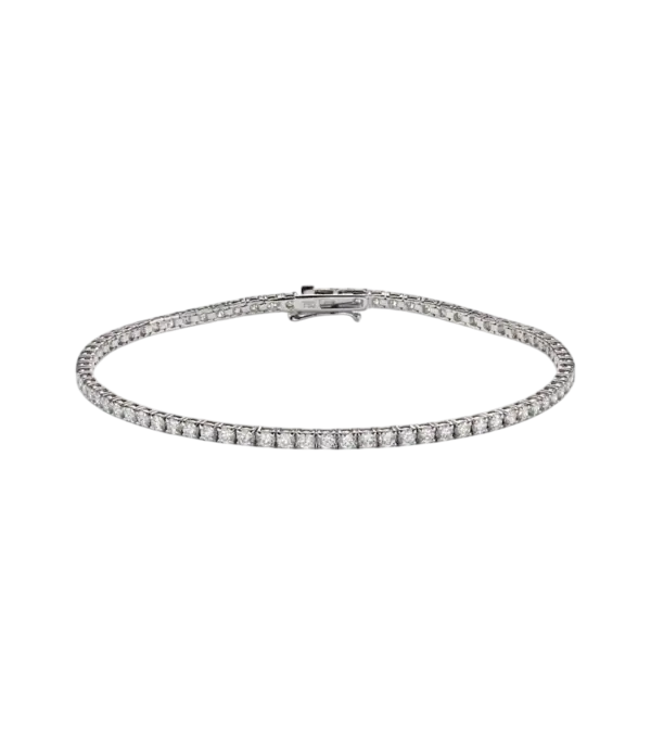 Shay Jewelry 18kt White Gold Diamond Tennis Bracelet - Silver