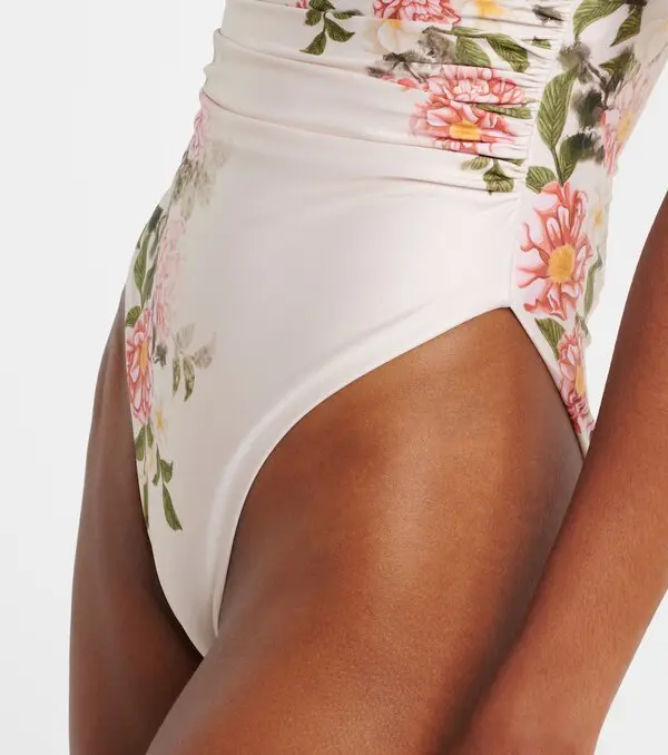 Agua Bendita Rabano Floral One Piece Swimsuit - White