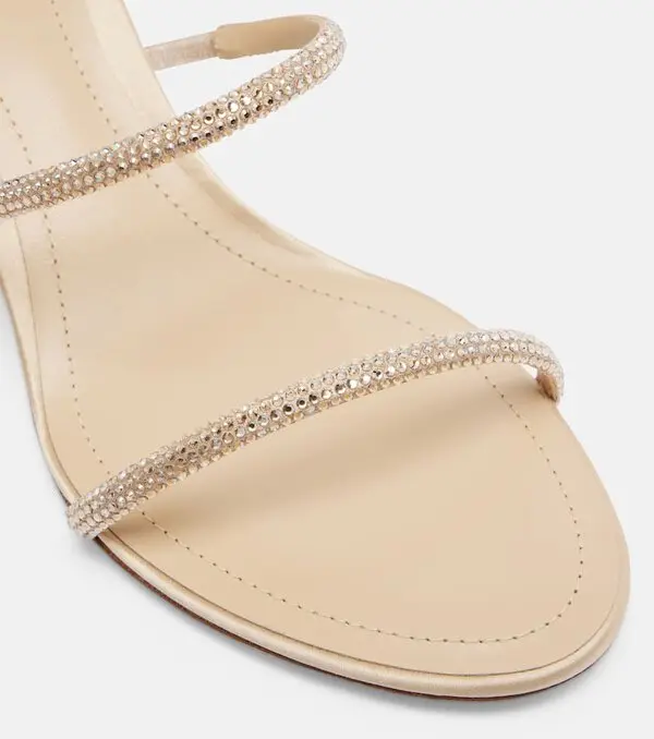 Rene Caovilla Crystal-embellished Satin Sandals