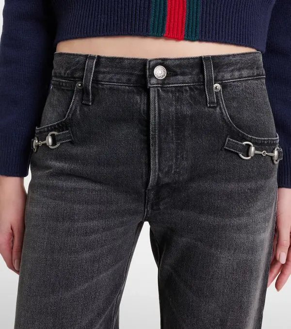 Gucci Horsebit Wide-leg Jeans