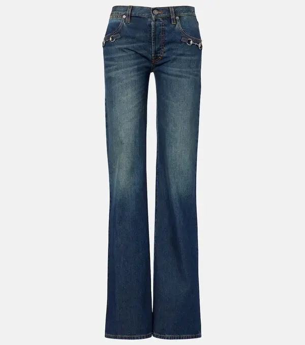 Gucci Horsebit Straight Jeans - Blue