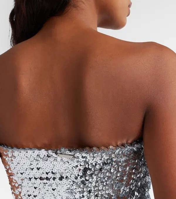 Gucci Sequined Strapless Minidress