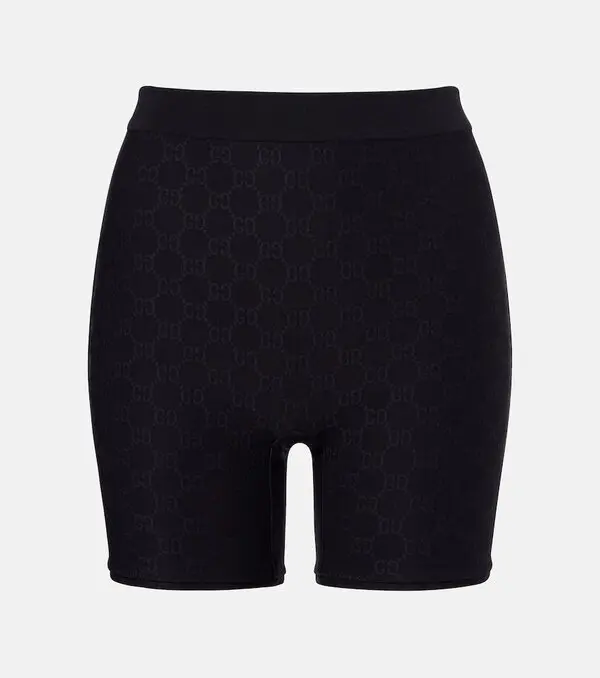 Gucci Gg Jacquard Biker Shorts - Black