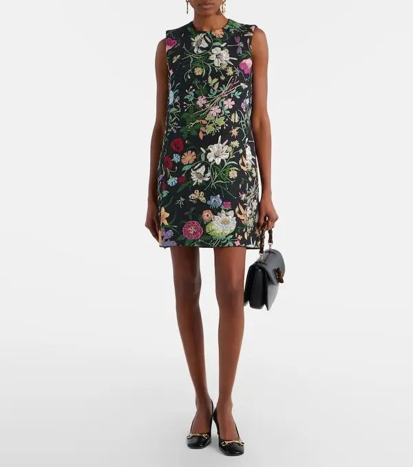 Gucci Flora Brocade Minidress