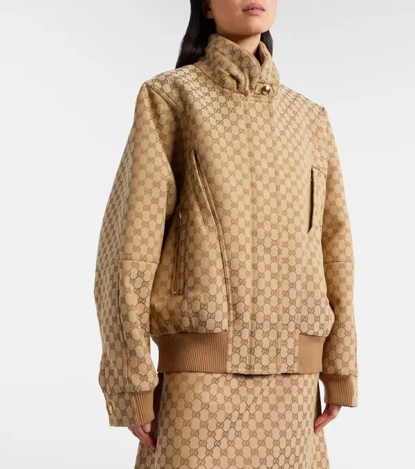 Gucci Gg Canvas Blouson Jacket - Beige