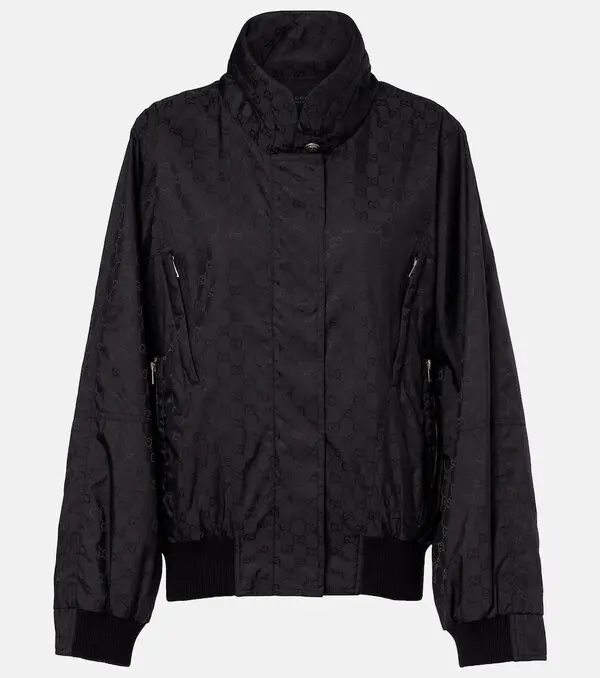 Gucci Gg Cotton-trimmed Jacket - Black