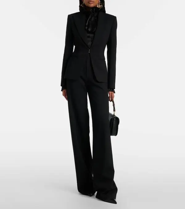 Gucci Wool-blend Straight Leg Trousers