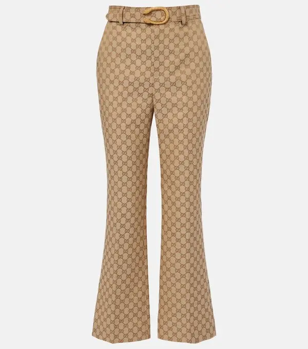 Gucci Gg Canvas Flared Trousers
