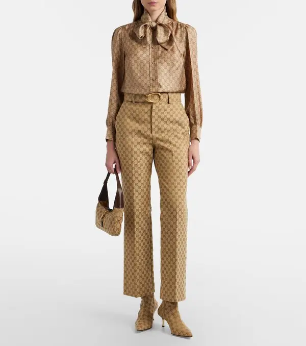 Gucci Gg Canvas Flared Trousers