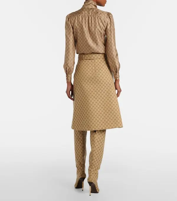Gucci Gg Canvas Midi Skirt
