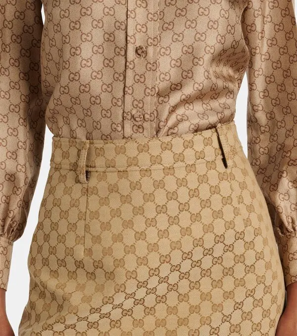 Gucci Gg Canvas Midi Skirt