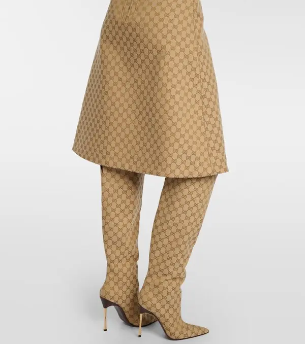 Gucci Gg Canvas Midi Skirt