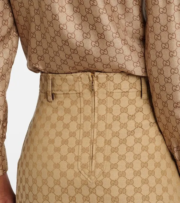 Gucci Gg Canvas Midi Skirt