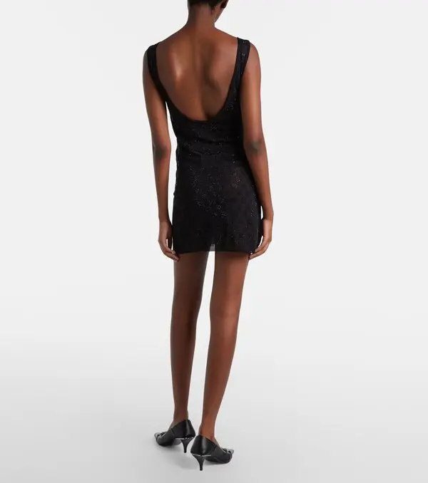 Gucci Gg Embellished Mini Dress