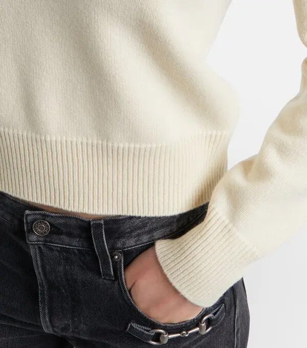 Gucci Web Stripe Wool Sweater - White