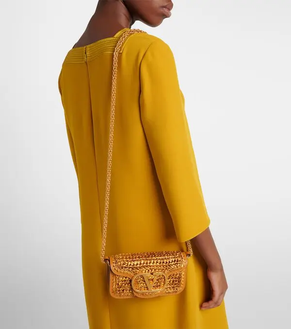 Valentino Garavani Locò Small Crochet Shoulder Bag