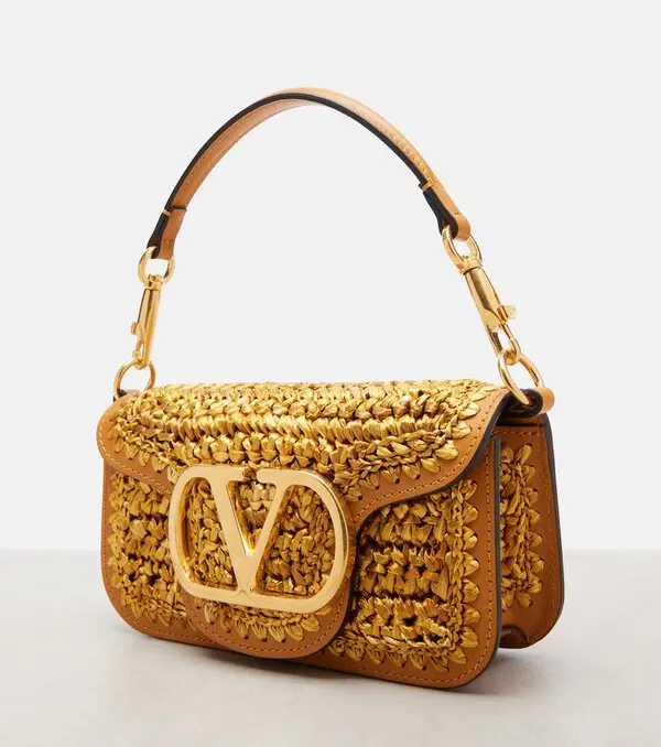 Valentino Garavani Locò Small Crochet Shoulder Bag