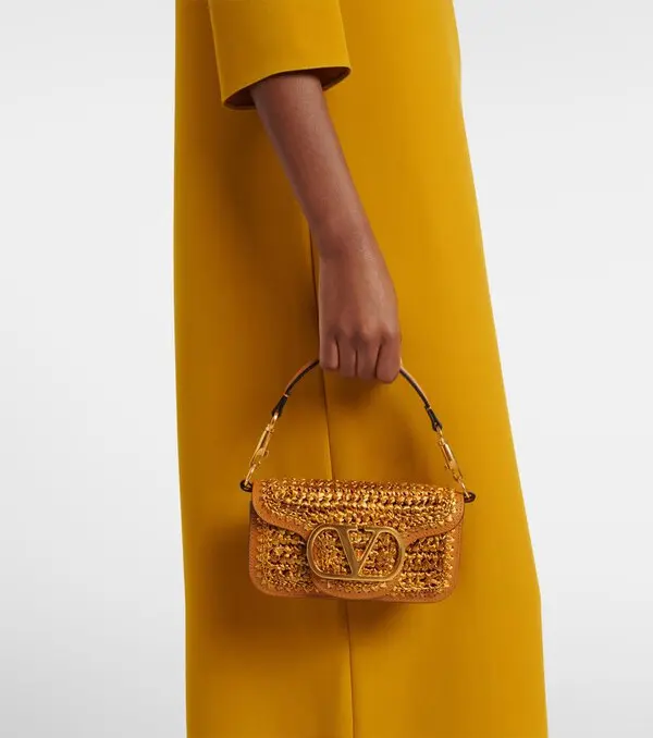 Valentino Garavani Locò Small Crochet Shoulder Bag