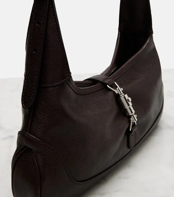 Gucci Jackie Slim Small Leather Shoulder Bag - Brown