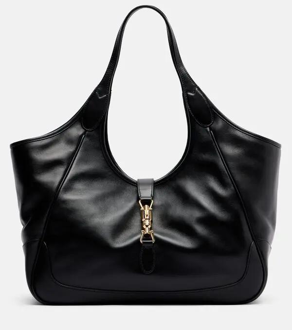 Gucci Medium Leather Tote Bag - Black