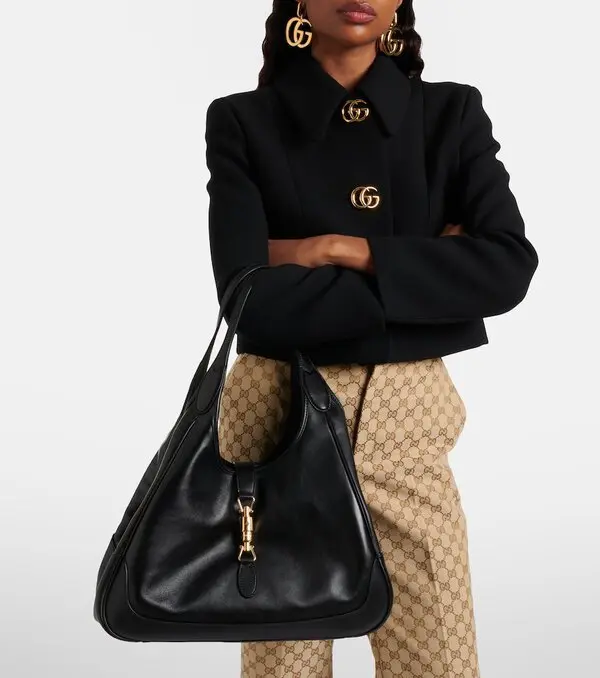 Gucci Medium Leather Tote Bag - Black