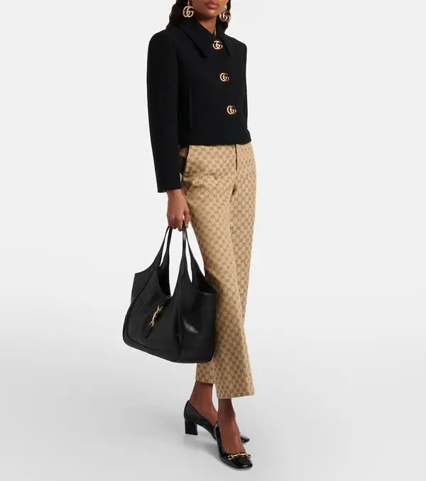 Gucci Medium Leather Tote Bag - Black