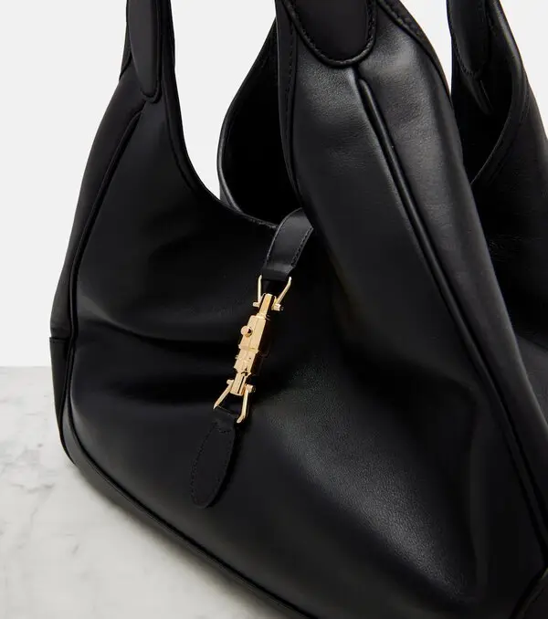 Gucci Medium Leather Tote Bag - Black
