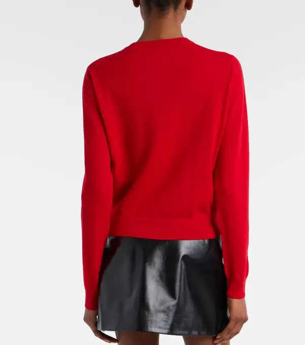 Gucci Double G Wool Cardigan - Red
